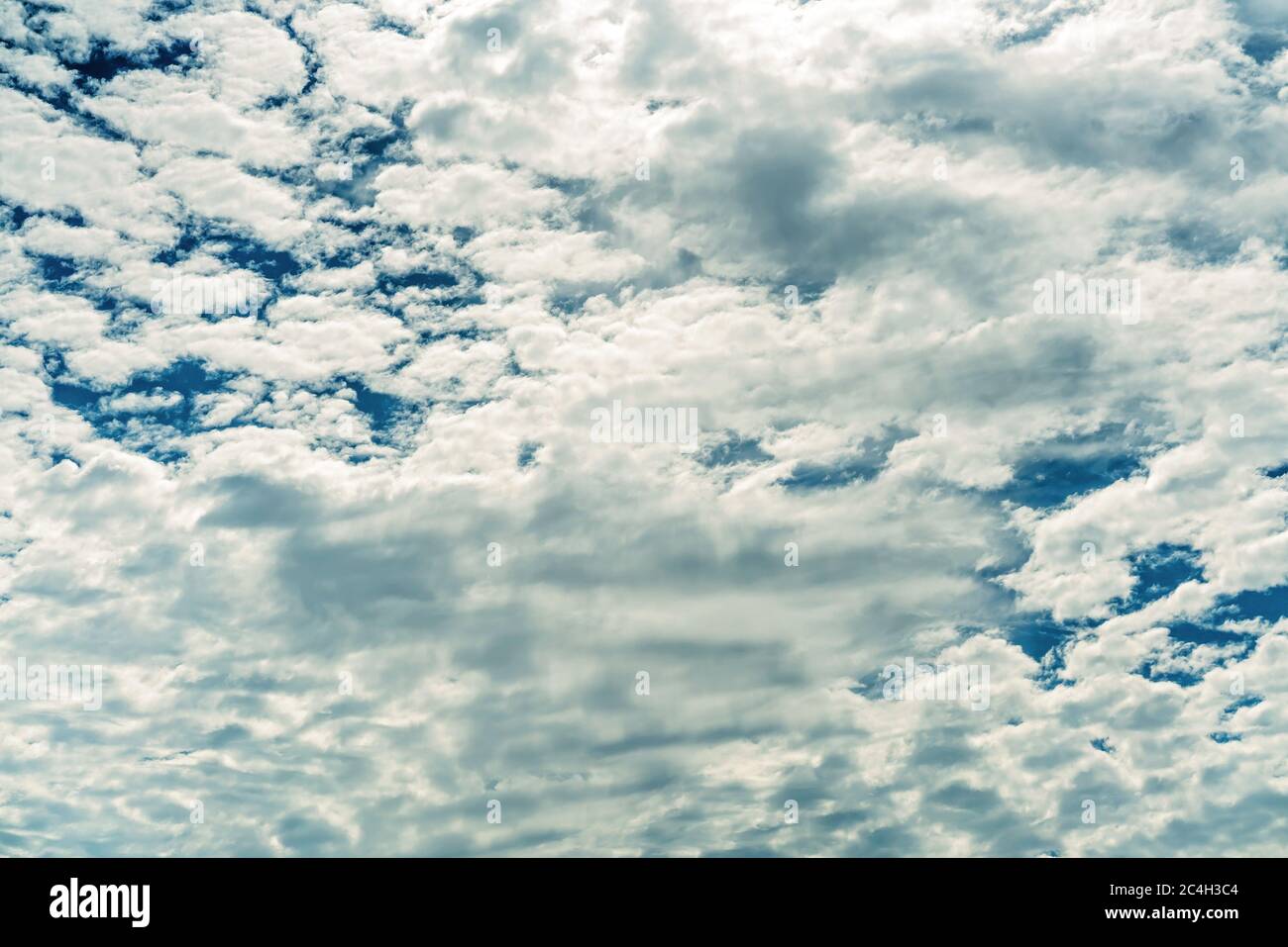 The sky on a very cloudy day where the clouds look like soft cotton ...