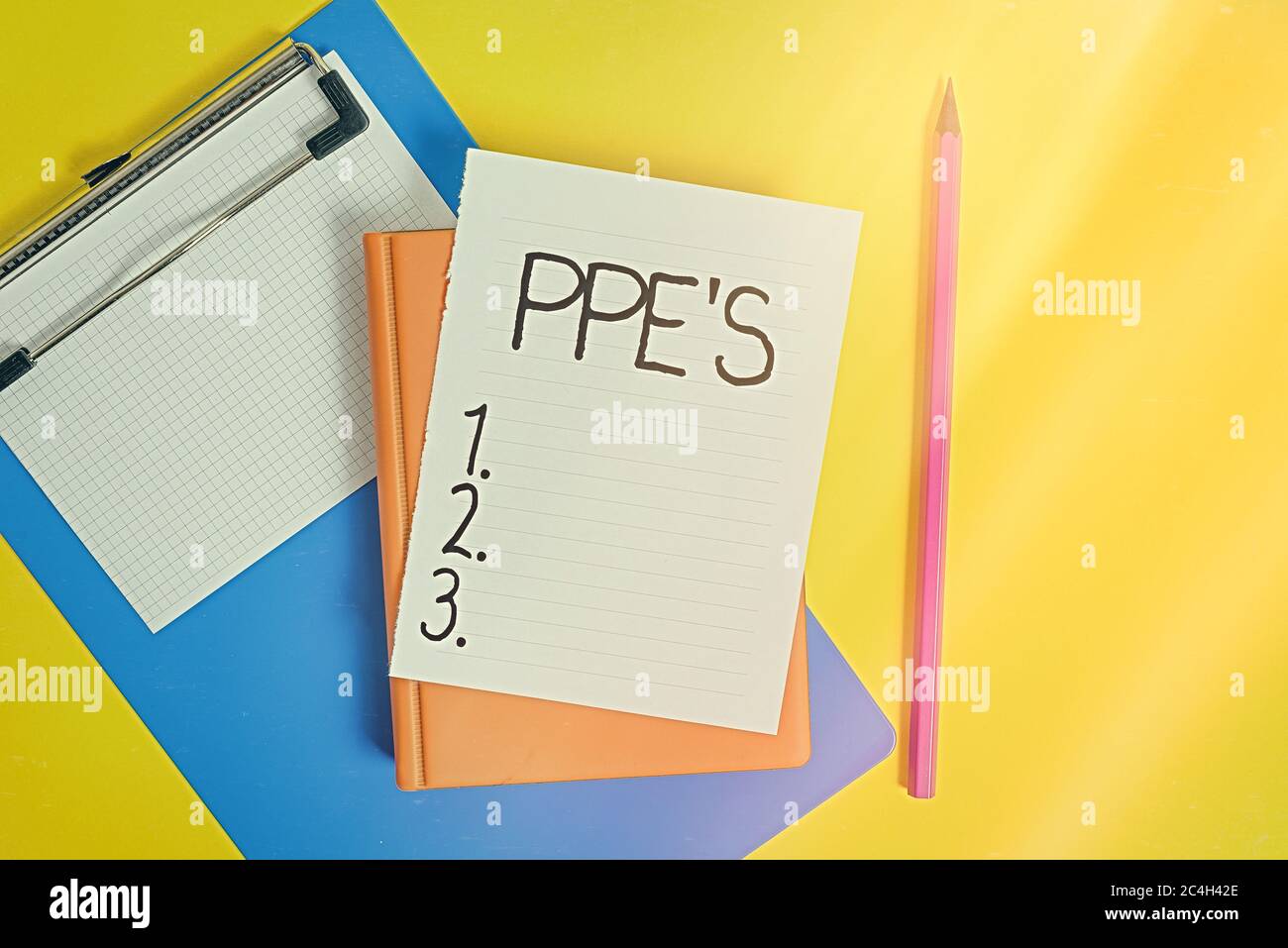 Handwriting text writing Ppe s is. Conceptual photo Specialized ...