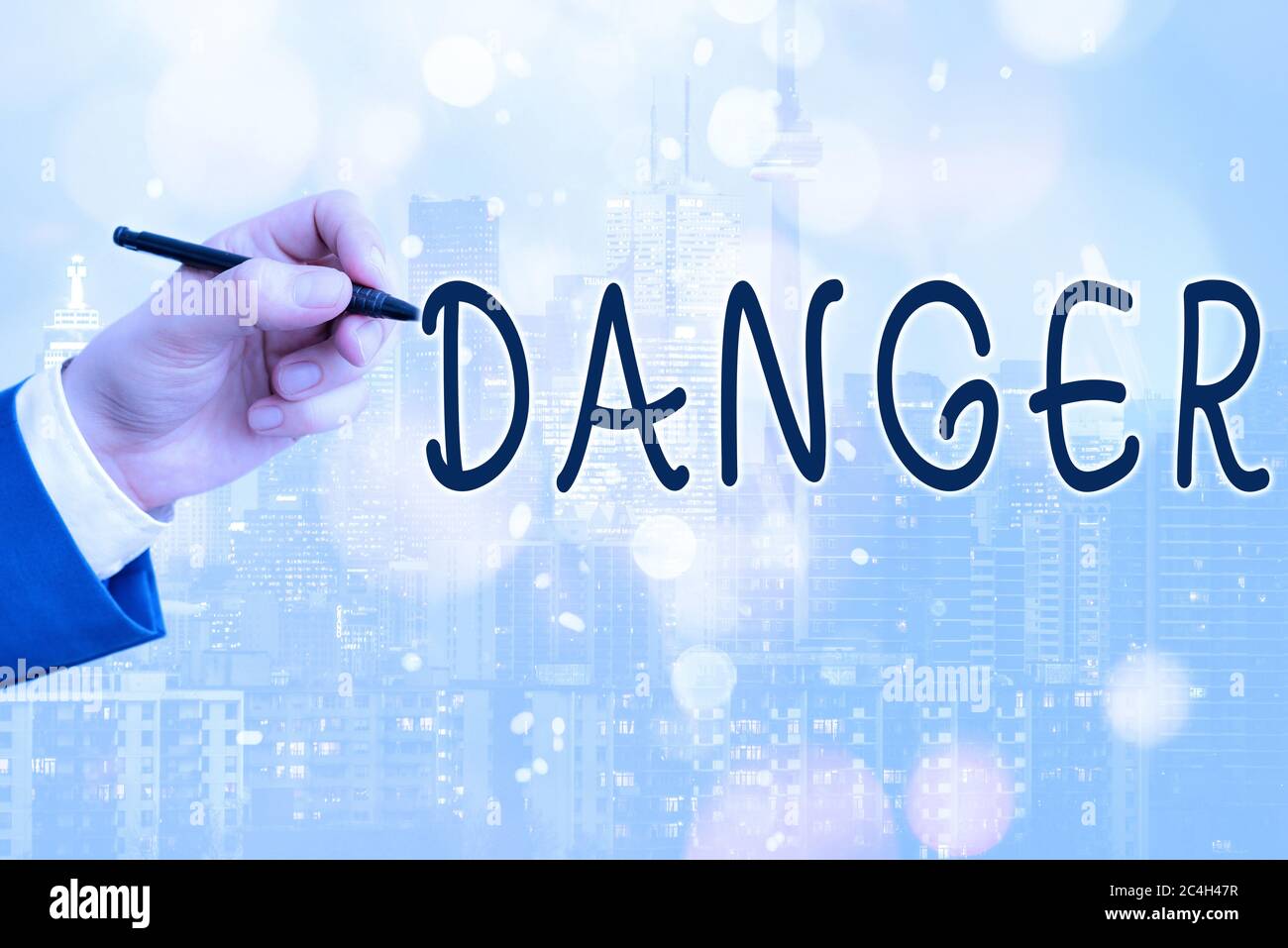 Conceptual hand writing showing Danger. Concept meaning general word ...