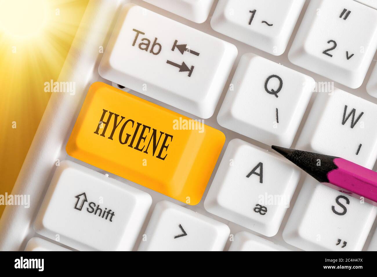 Conceptual hand writing showing Hygiene. Concept meaning study of ...