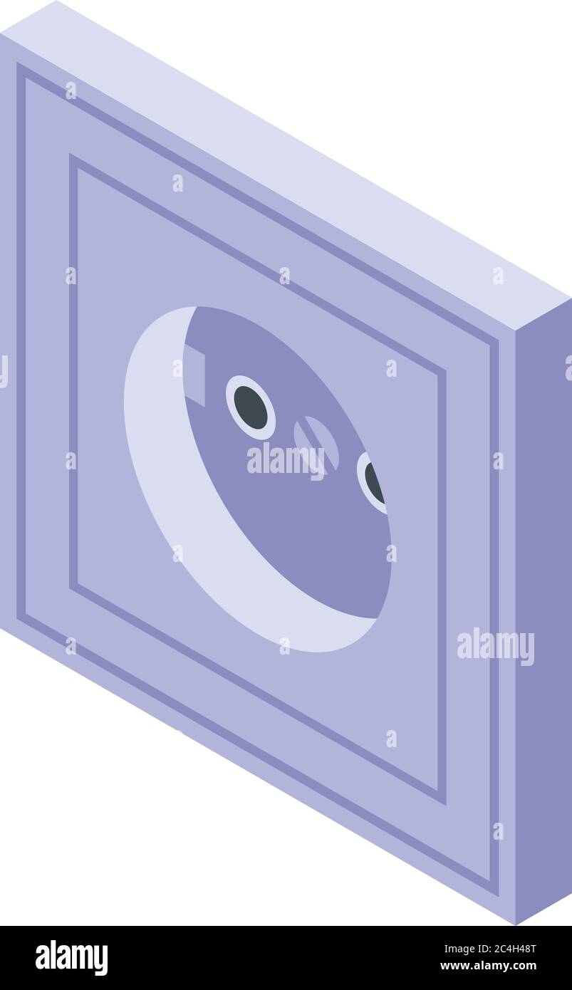 Power socket icon, isometric style Stock Vector Image & Art - Alamy