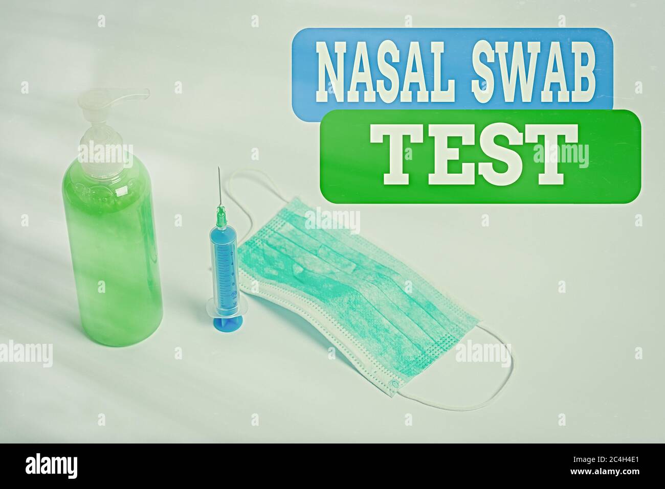 Writing note showing Nasal Swab Test. Business concept for diagnosing ...