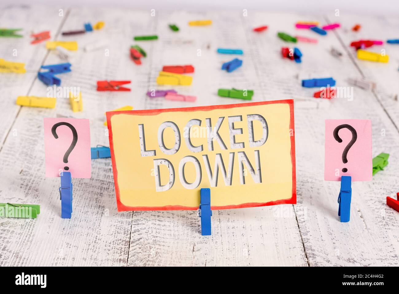 Word writing text Locked Down. Business photo showcasing emergency ...