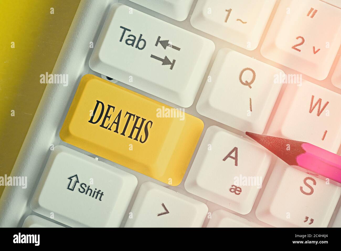 Conceptual hand writing showing Deaths. Concept meaning permanent ...