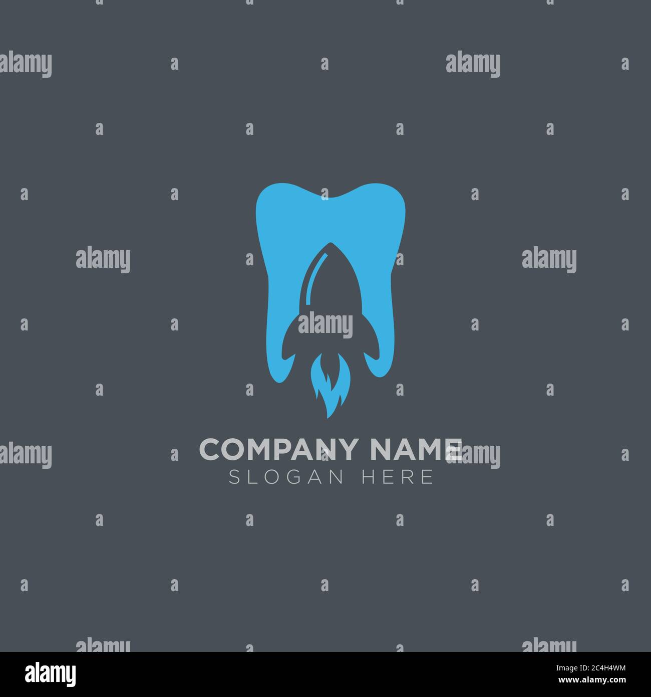 Tooth with rocket vector icon logo template Stock Vector Image & Art ...