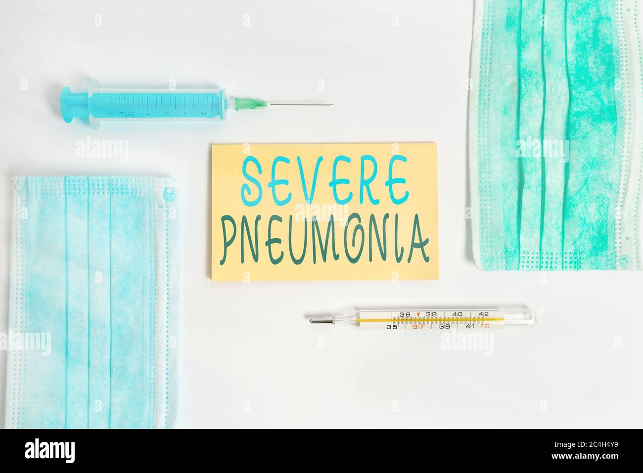 Conceptual hand writing showing Severe Pneumonia. Concept meaning acute ...