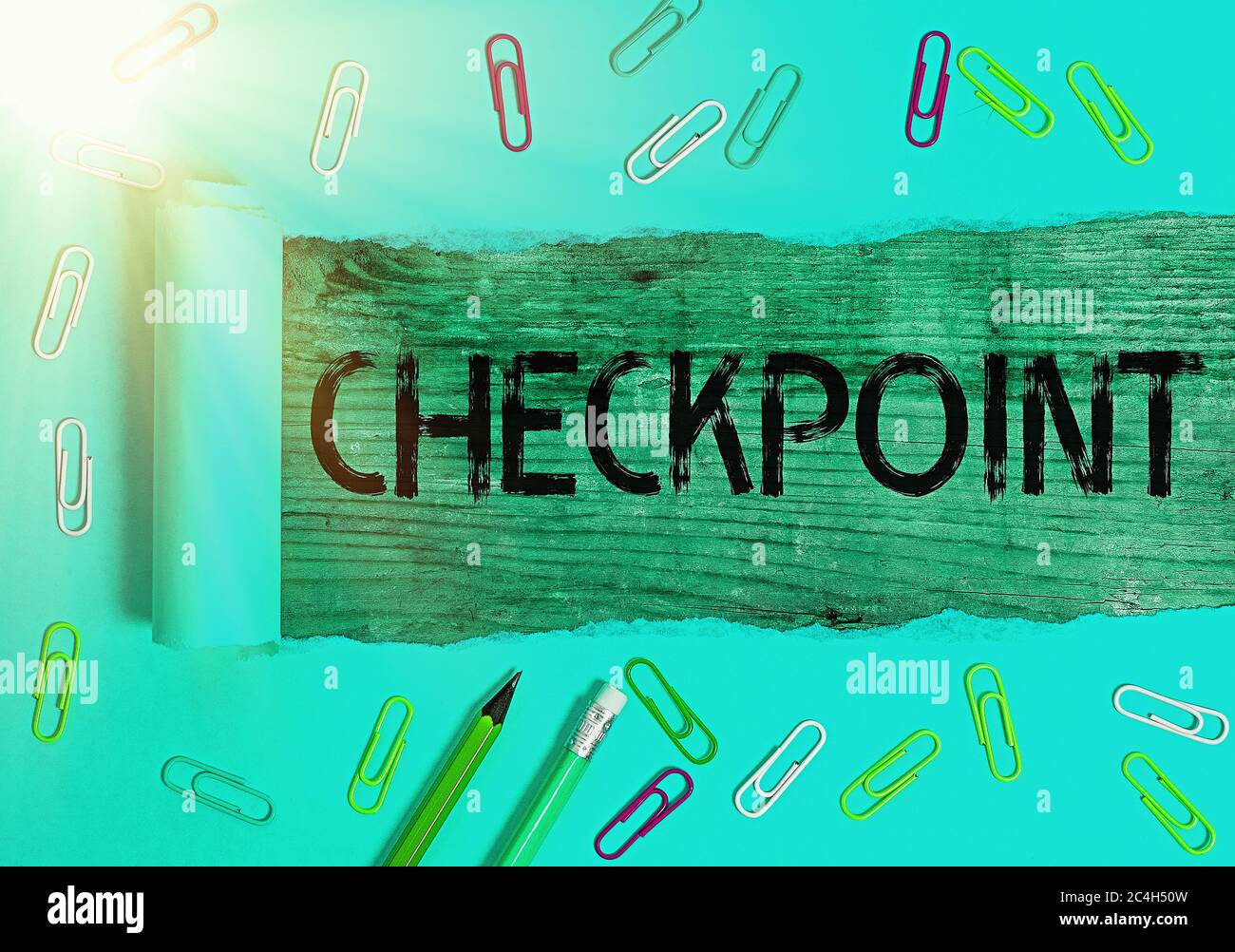 Conceptual hand writing showing Checkpoint. Concept meaning manned ...