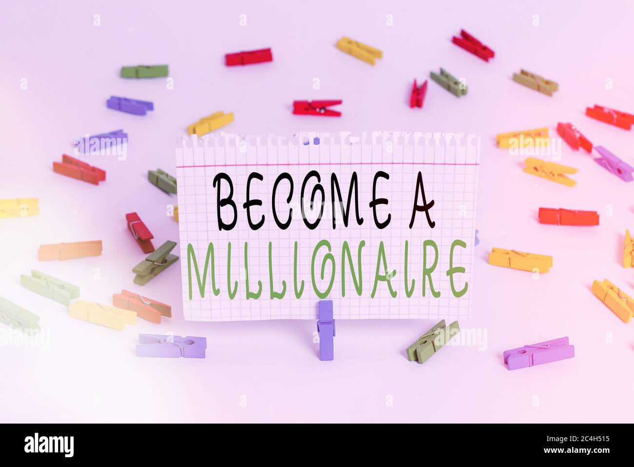 Writing note showing Become A Millionaire. Business concept for ...