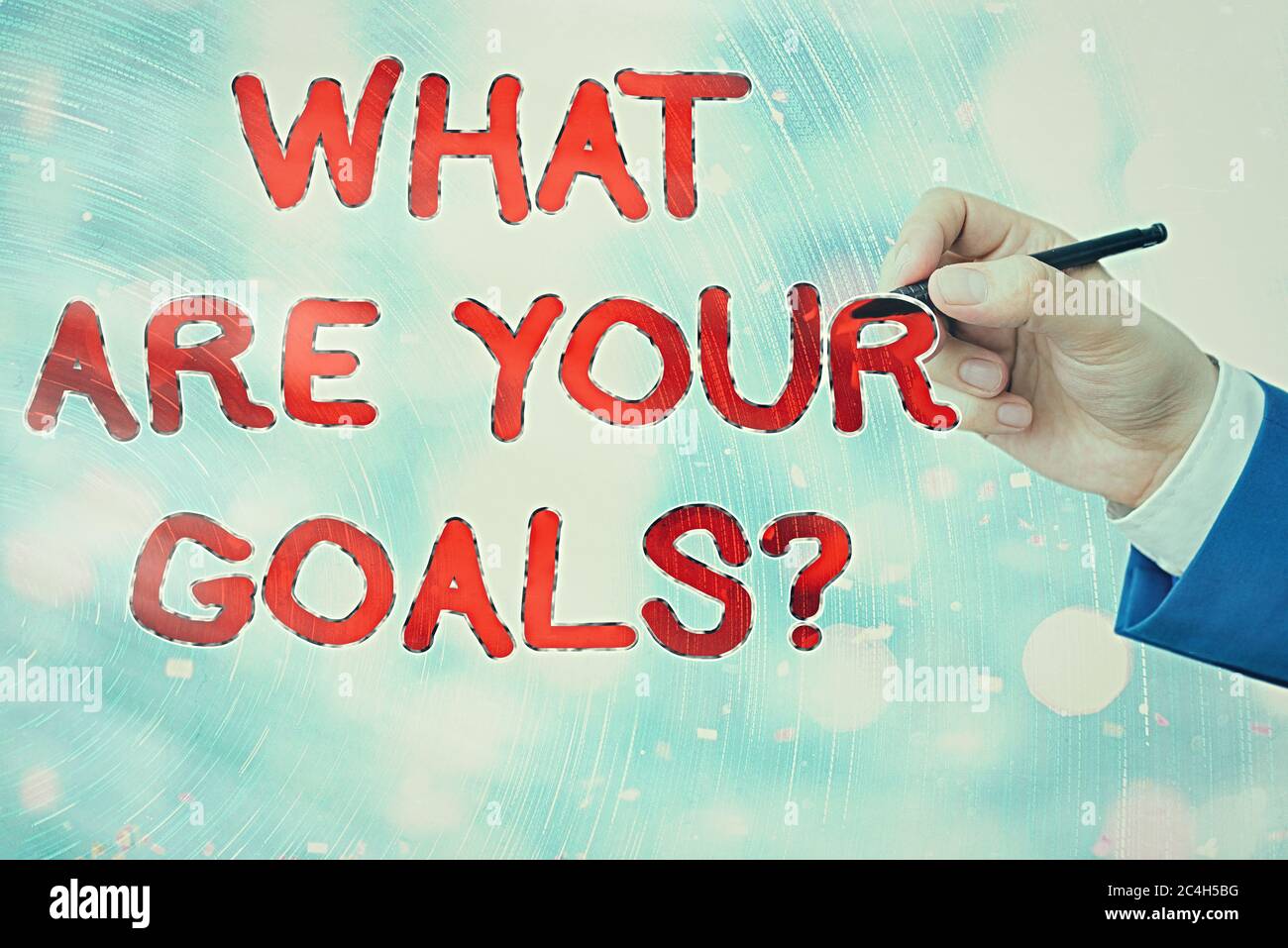 Conceptual hand writing showing What Are Your Goals Question. Concept ...