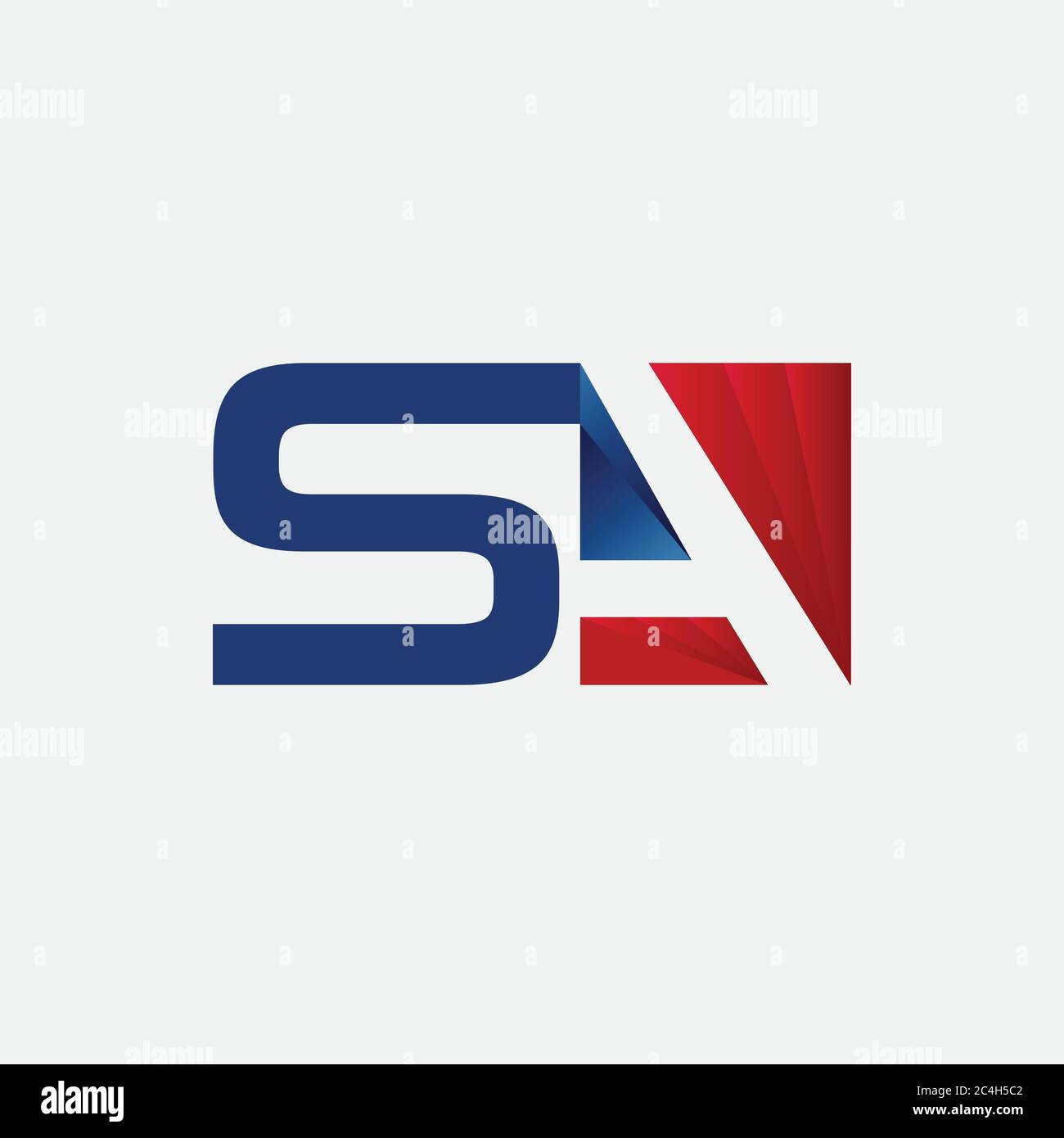 Initial letter SA modern industrial logo design vector Stock Vector ...