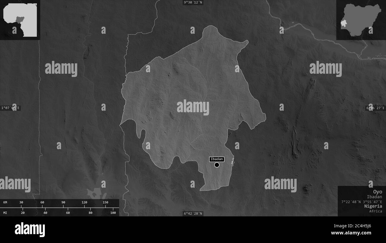 Map of oyo state Black and White Stock Photos & Images - Alamy