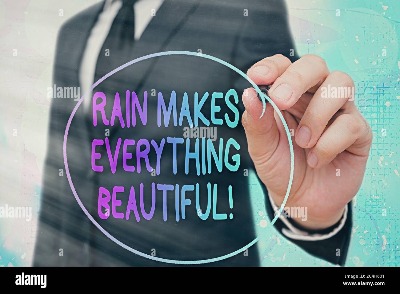 Word writing text Rain Makes Everything Beautiful. Business photo ...
