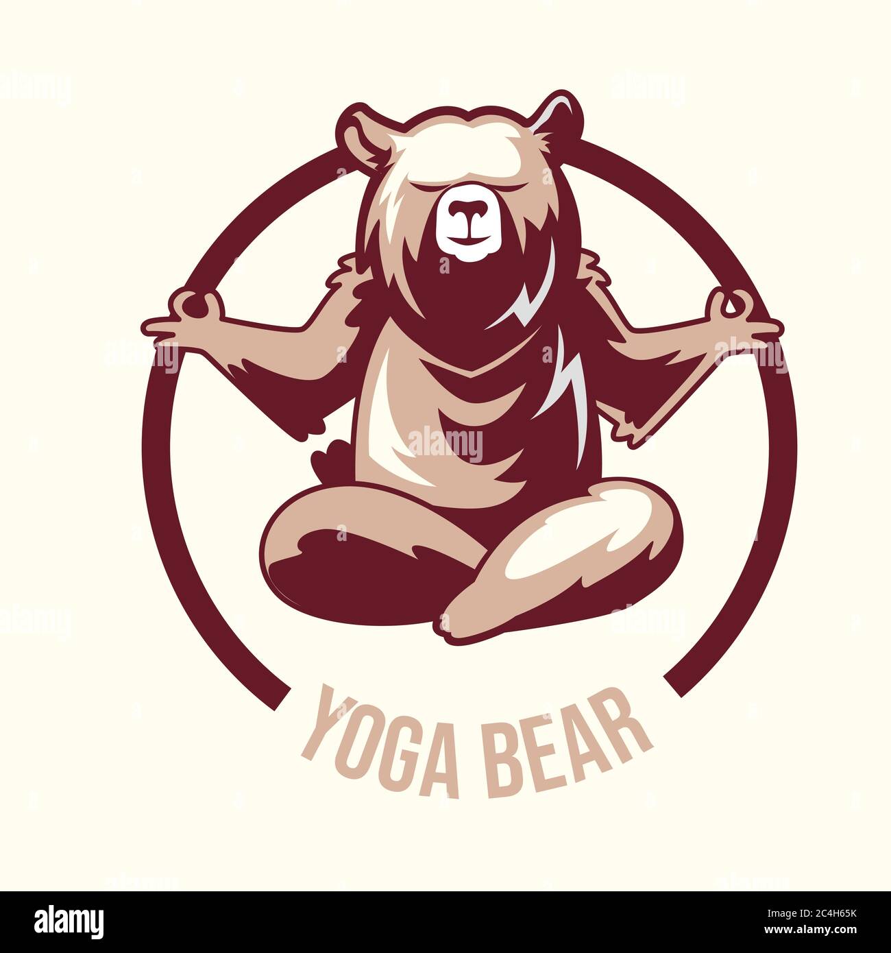 bear doing yoga pose Stock Vector Image & Art - Alamy