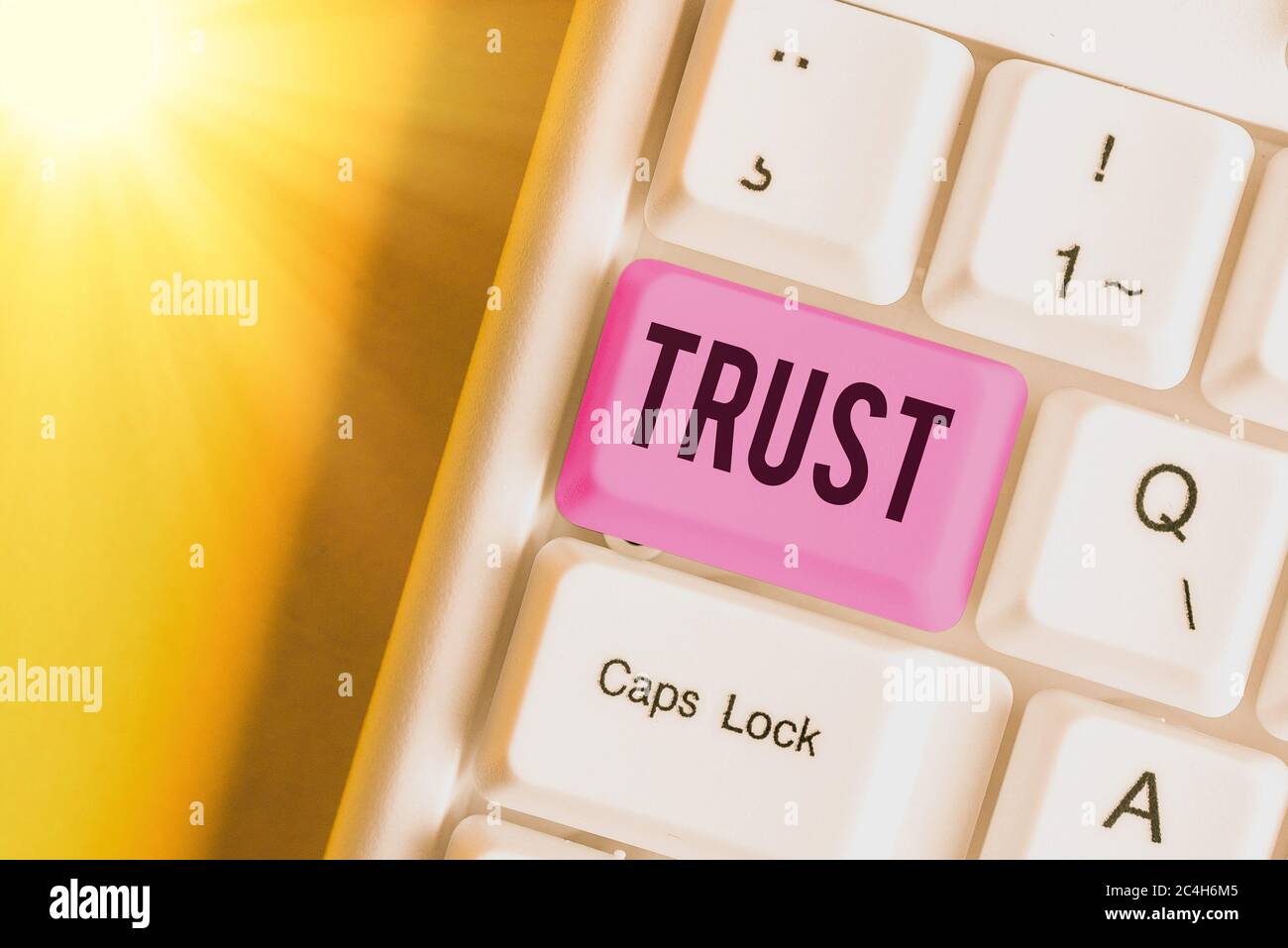 Conceptual hand writing showing Trust. Concept meaning firm belief in ...