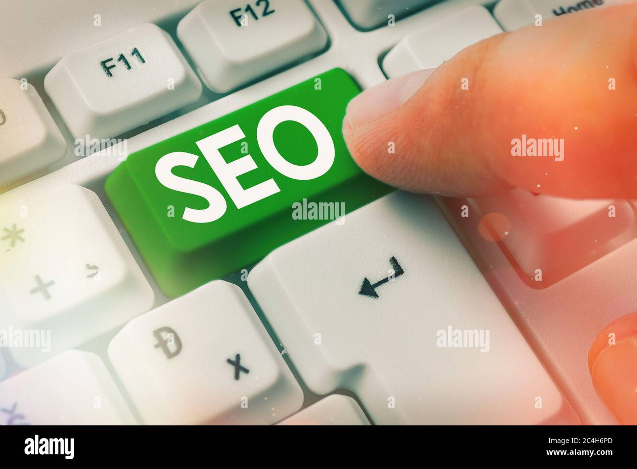 Text sign showing Seo. Business photo text search engine optimization ...