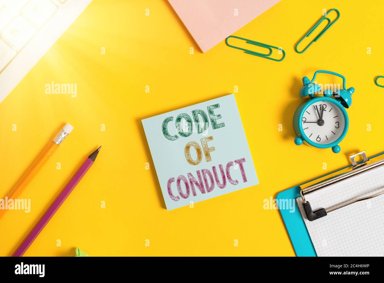 Conceptual hand writing showing Code Of Conduct. Concept meaning set of ...