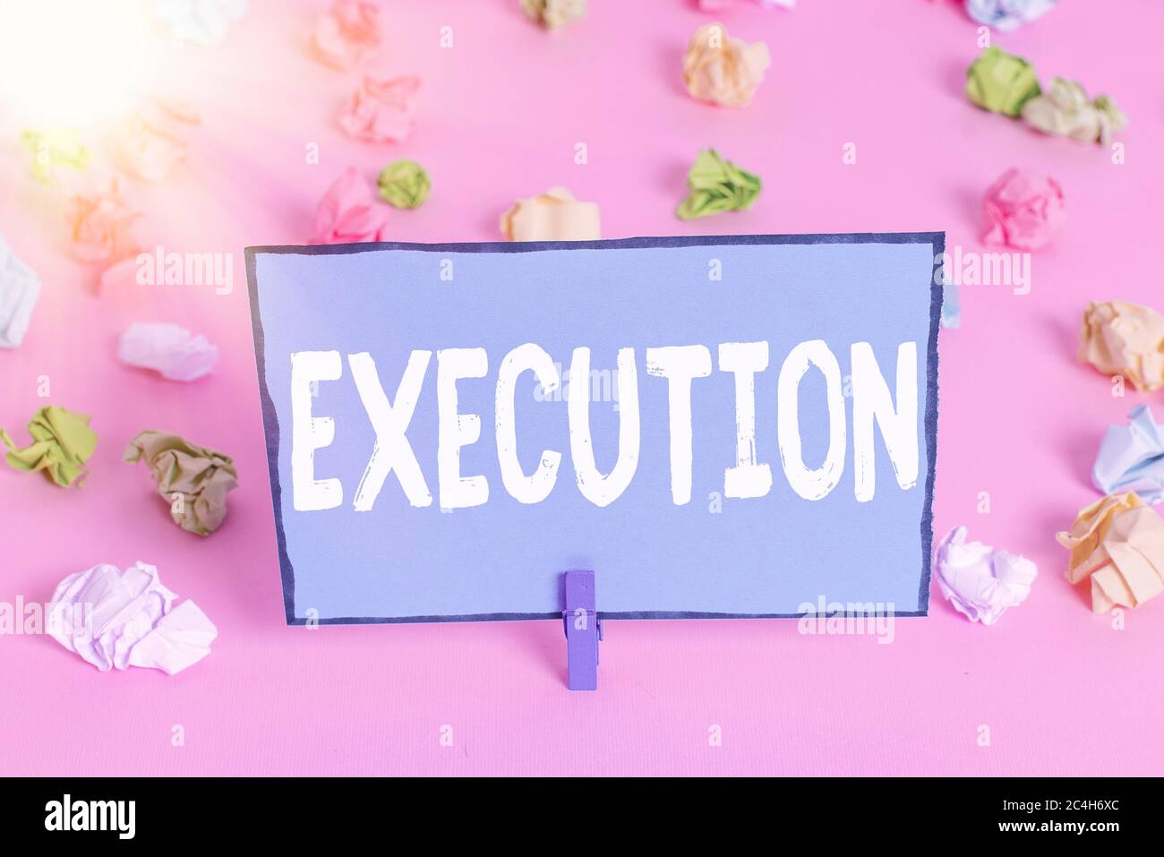 Writing Note Showing Execution Business Concept For It Executes Or Imposes A Program Order Or