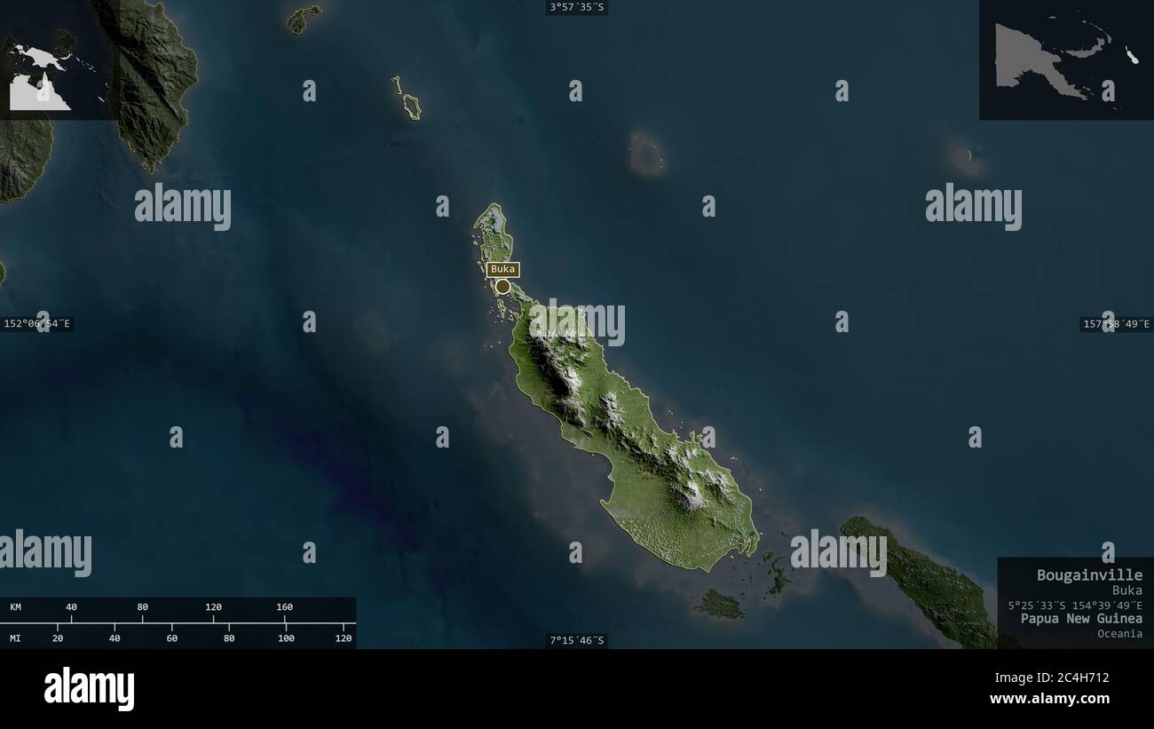 Bougainville north solomon islands map hi-res stock photography and ...