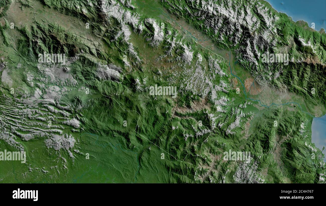 Eastern Highlands, province of Papua New Guinea. Satellite imagery ...