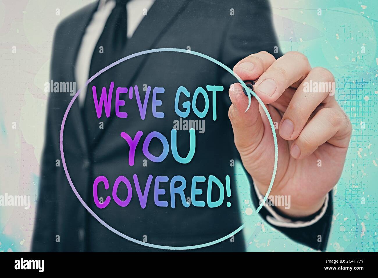 Word writing text Weve Got You Covered. Business photo showcasing to ...