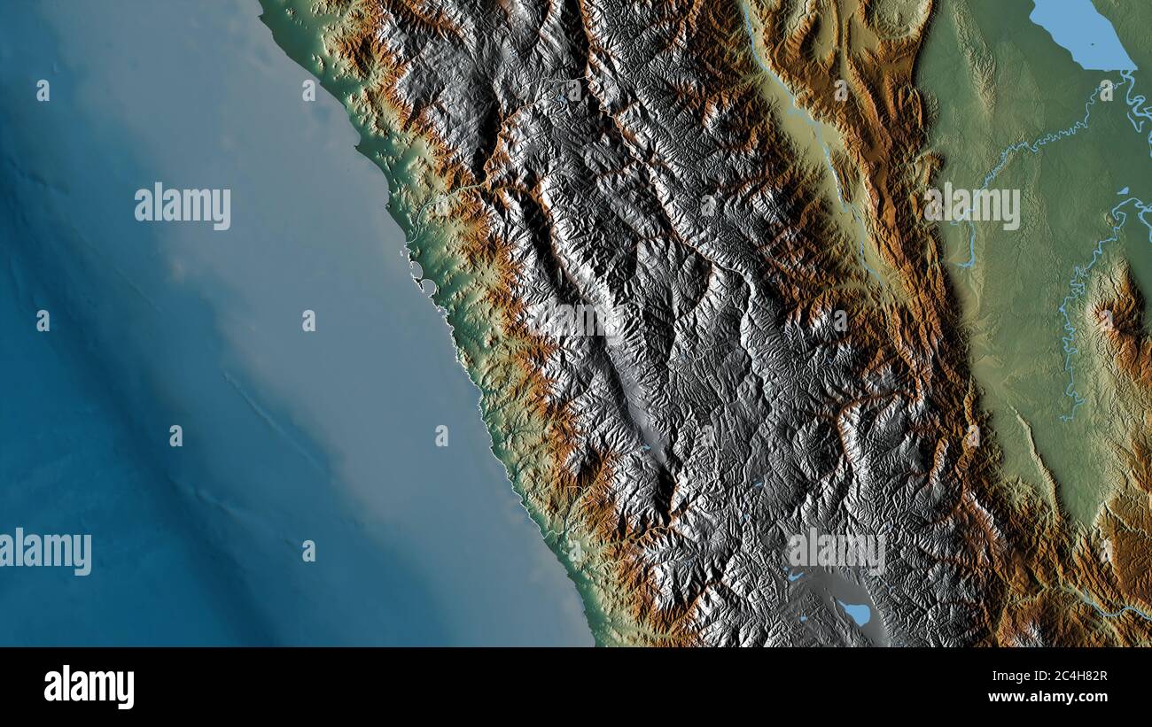 Ancash relief map hi-res stock photography and images - Alamy
