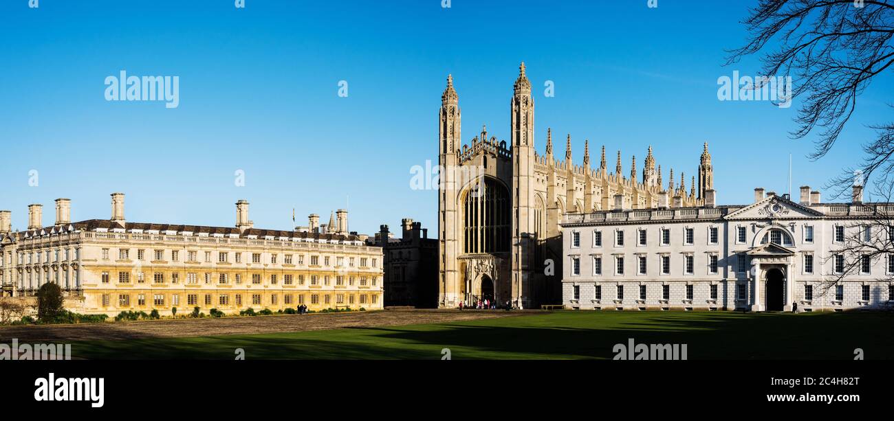 Panoramic view of the historic buildings in Cambridge, UK Stock Photo ...