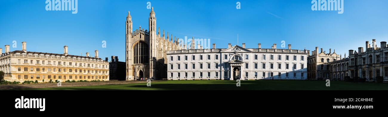 Panoramic view of the historic buildings in Cambridge, UK Stock Photo ...