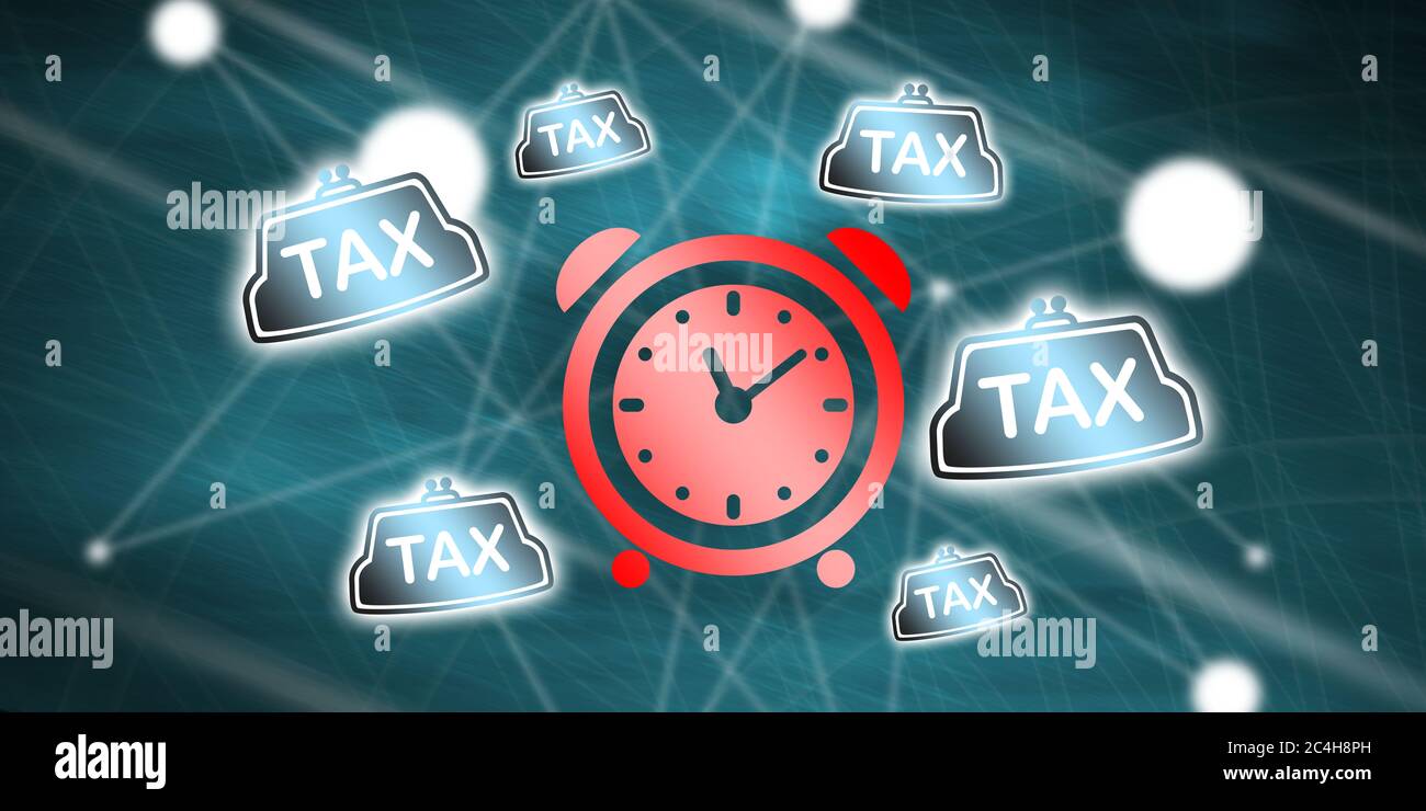 Illustration of a tax time concept Stock Photo - Alamy