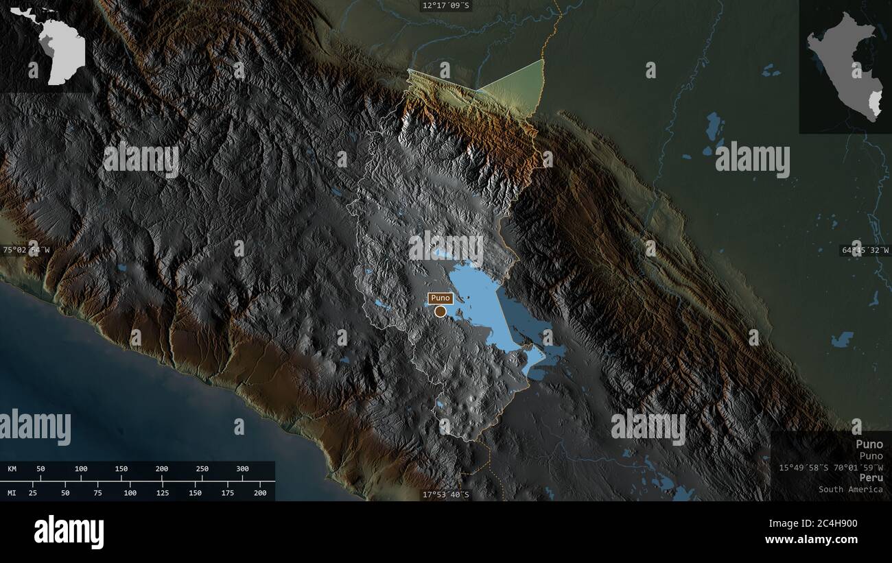 Peru relief map puno hi-res stock photography and images - Alamy