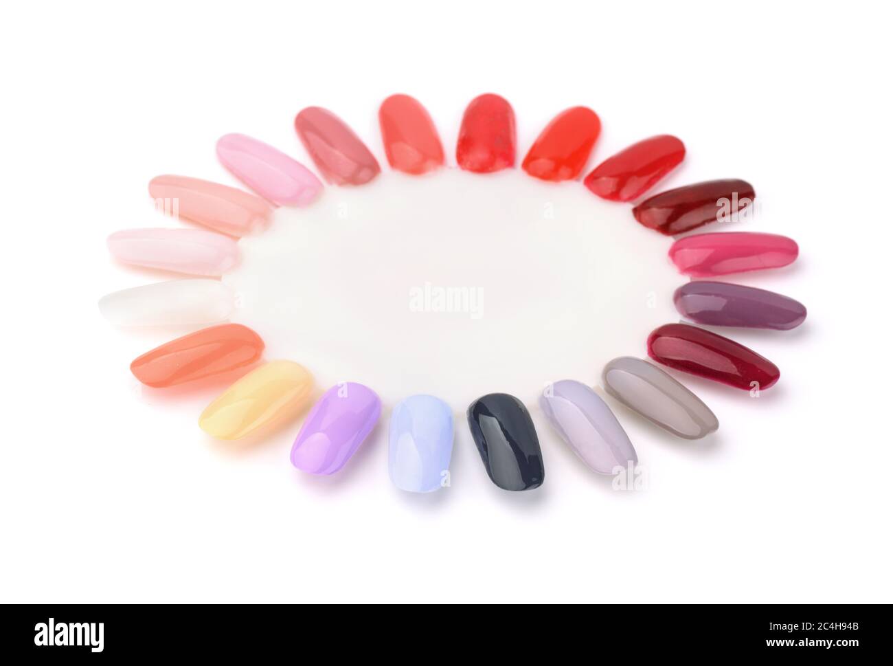 Female hand manicure on nails Cut Out Stock Images & Pictures - Alamy