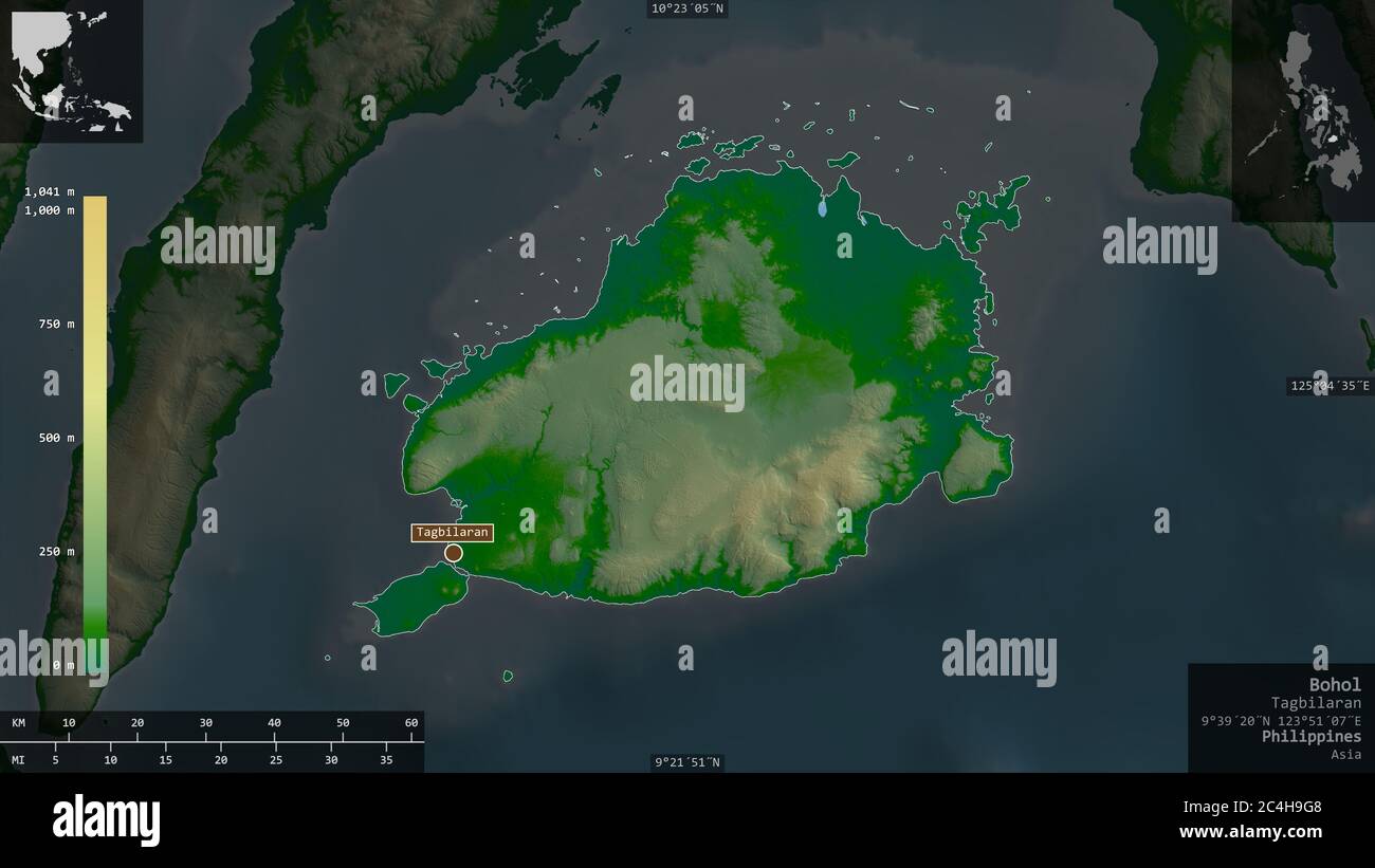 Bohol map hi-res stock photography and images - Alamy