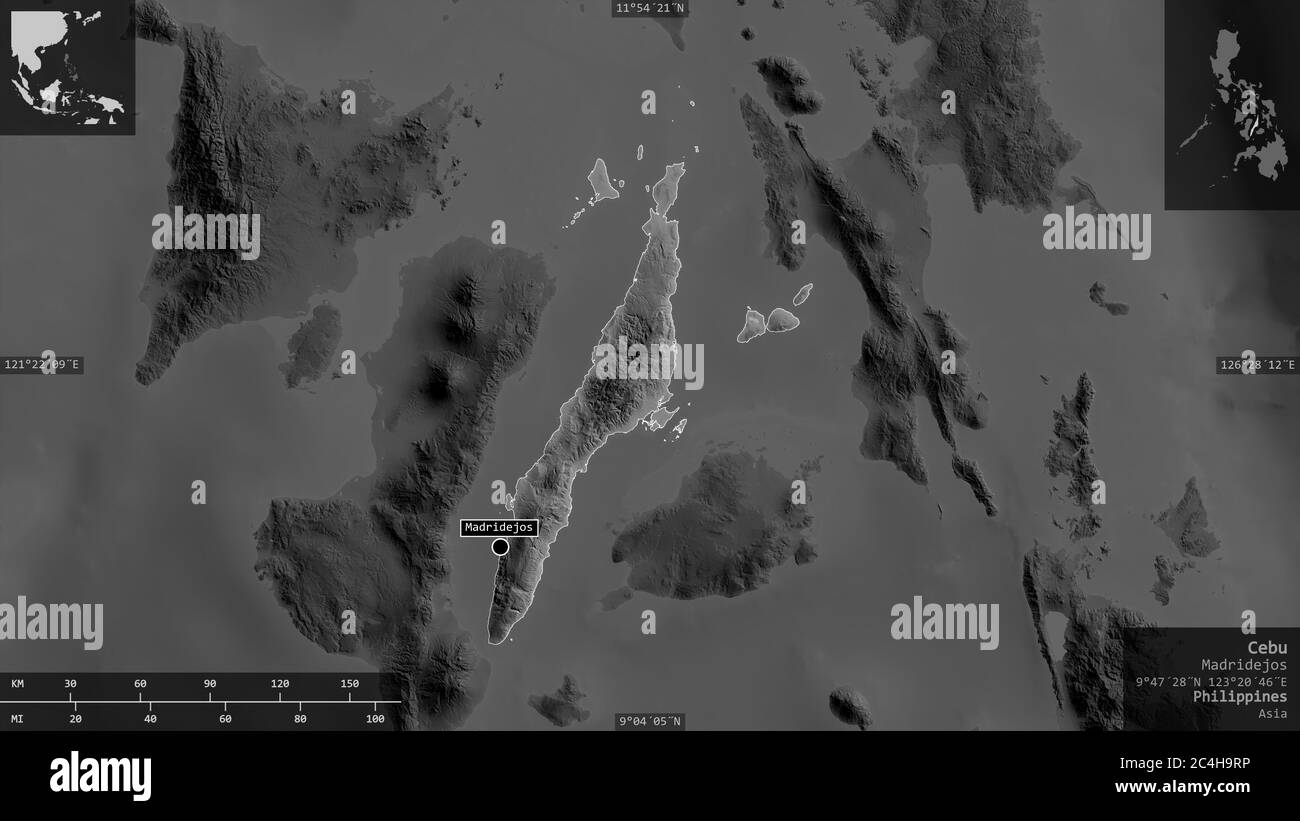 Cebu philippines map Black and White Stock Photos & Images - Alamy