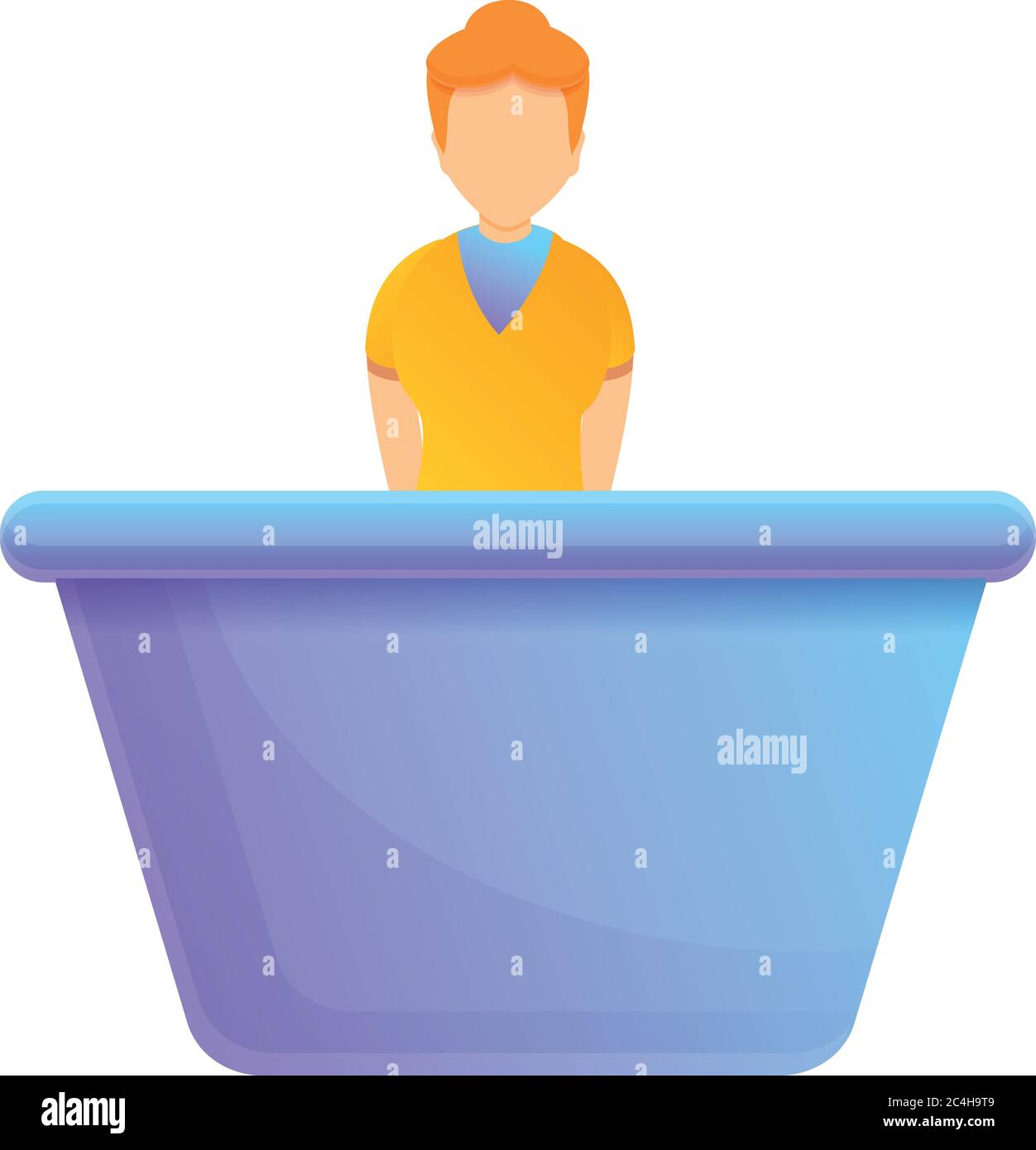 Reception purchasing manager icon. Cartoon of reception purchasing ...