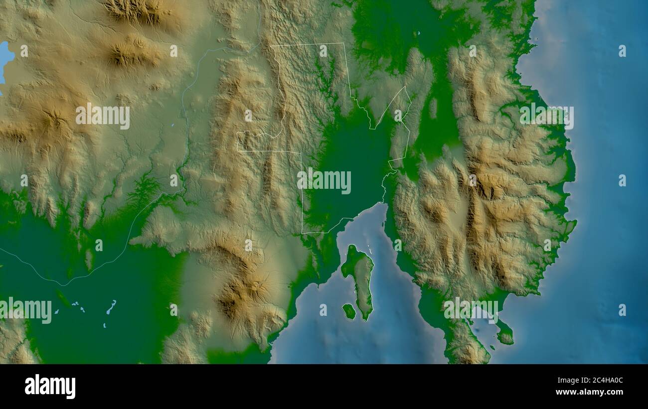 Davao del Norte, province of Philippines. Colored shader data with ...