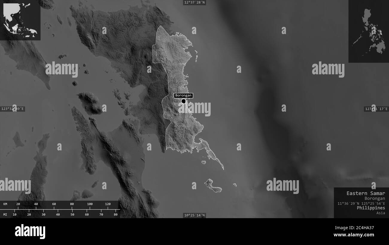 Map of eastern samar Black and White Stock Photos & Images - Alamy