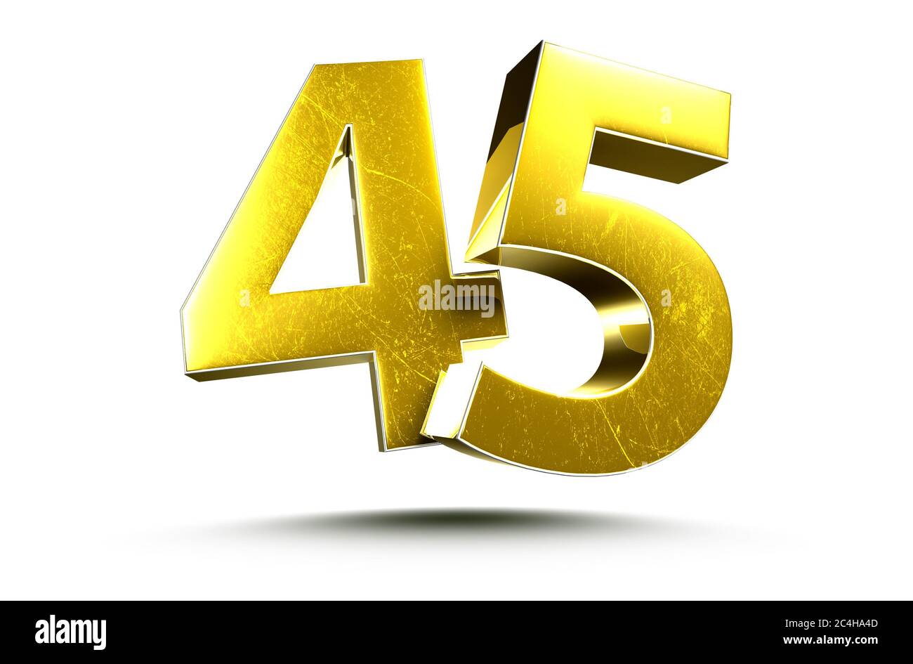 3d number 45 hi-res stock photography and images - Alamy