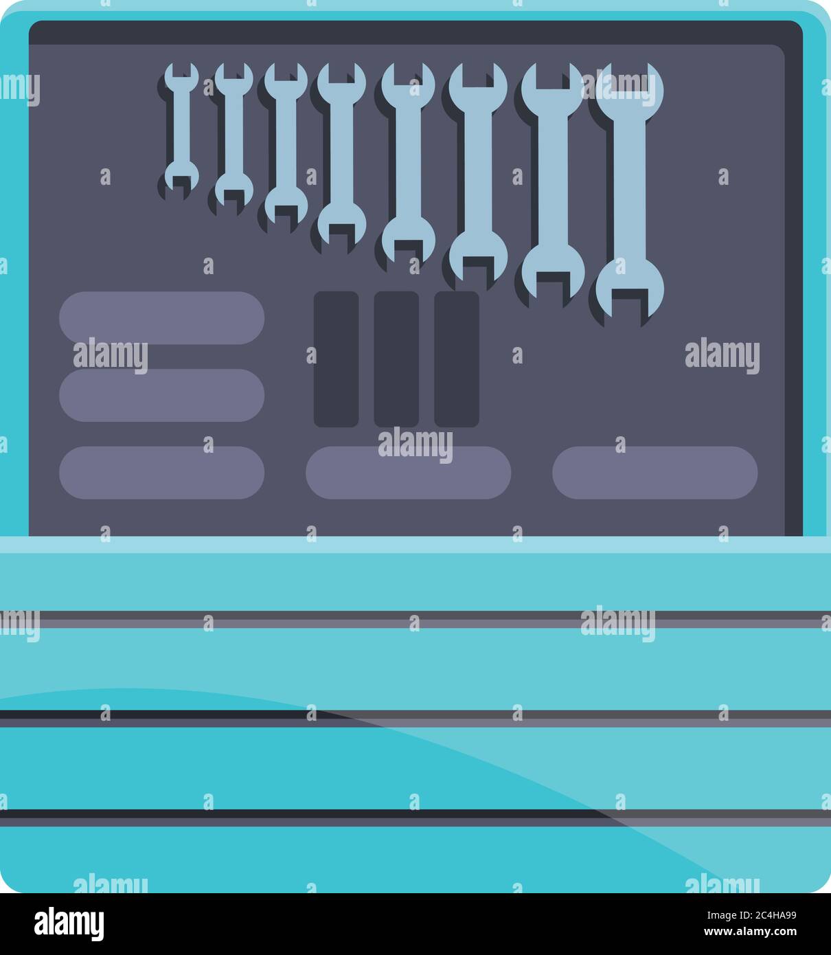 Auto mechanic keys workplace icon. Cartoon of auto mechanic keys ...