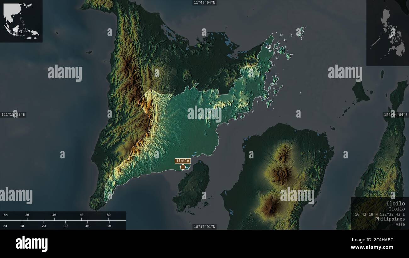 Iloilo outline map hi-res stock photography and images - Alamy