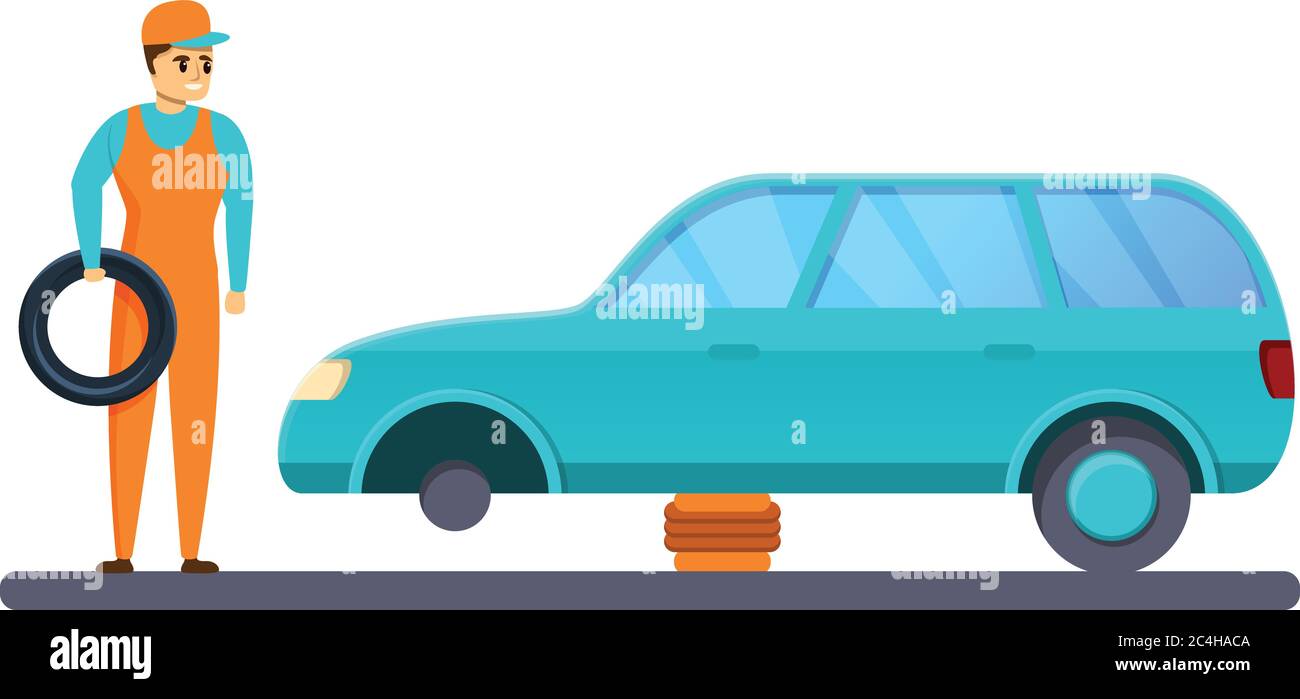 Car tire repair icon. Cartoon of car tire repair vector icon for web ...