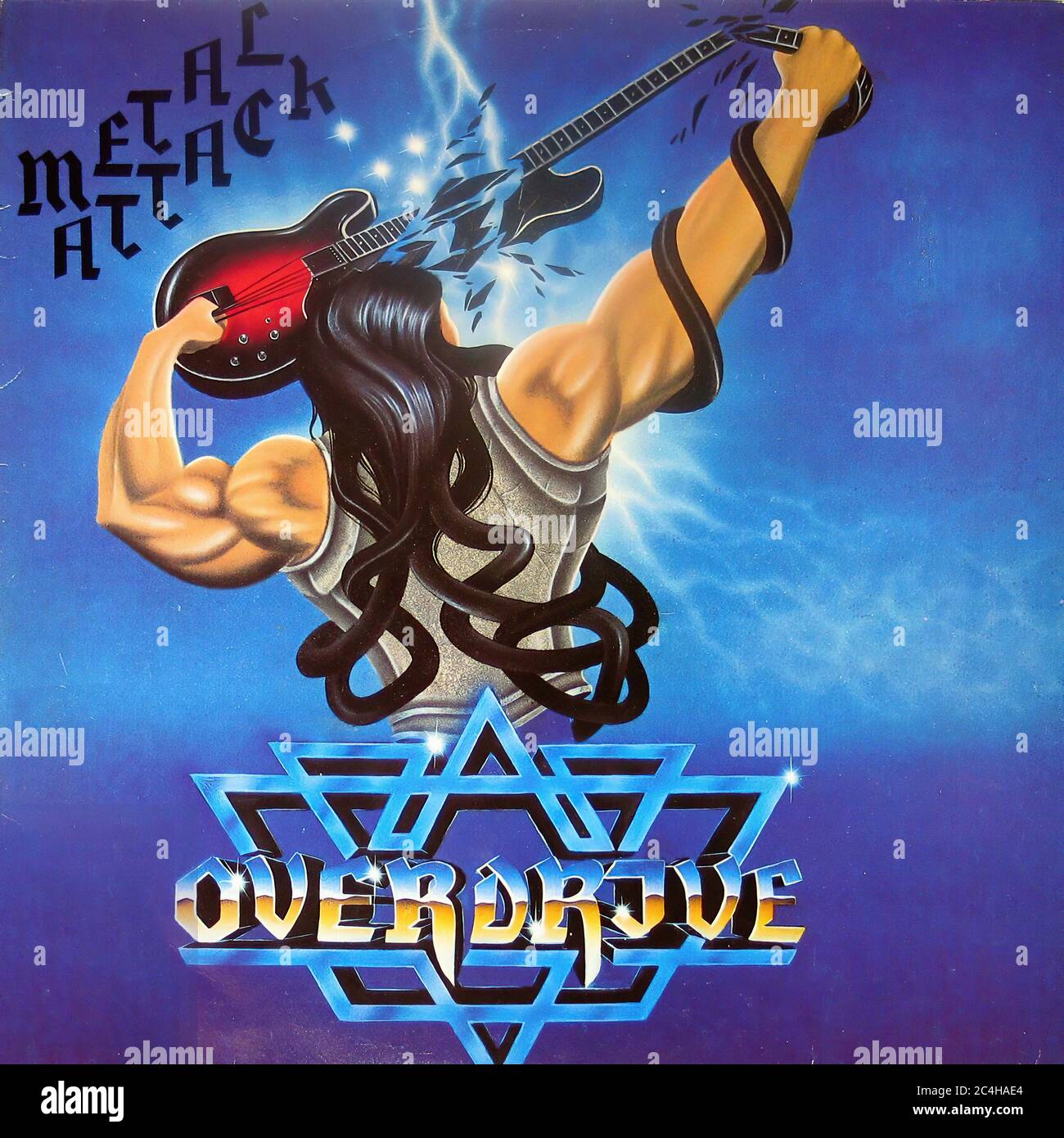 Overdrive Metal Attack 12'' Vinyl Lp - Vintage Record Cover Stock Photo ...