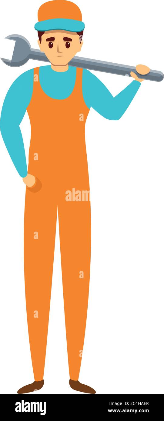 Auto mechanic wrench key icon. Cartoon of auto mechanic wrench key ...