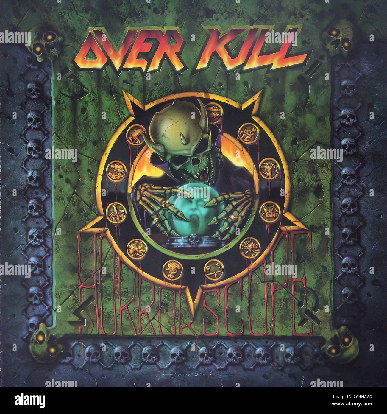 Overkill Horrorscope 12'' Vinyl Lp - Vintage Record Cover Stock Photo ...