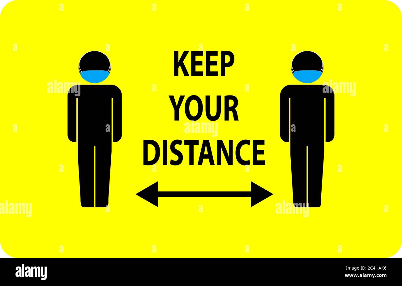 Keep your distance vector vectors hi-res stock photography and images ...