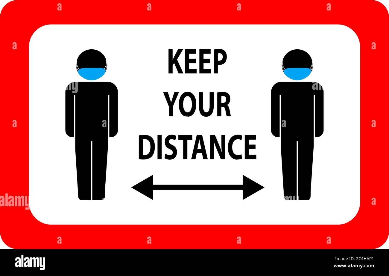 Keep a safe social distance Stock Vector Image & Art - Alamy