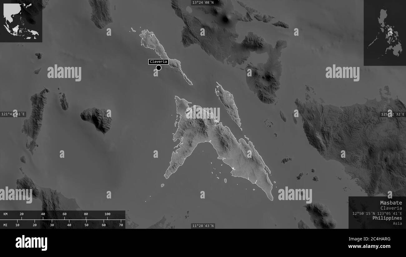 Masbate map Black and White Stock Photos & Images - Alamy