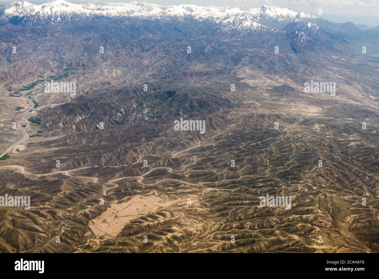 a snow mountain and valleys area, Eastern of Kabul Afghanistan Stock ...