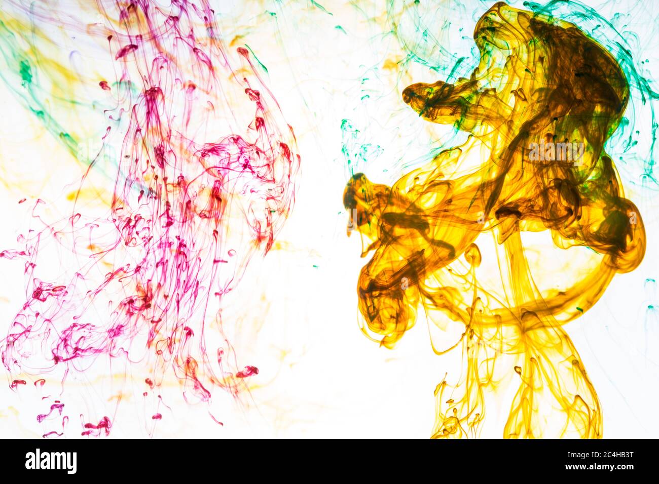 Acrylic colors and ink in water. Abstract background Stock Photo - Alamy