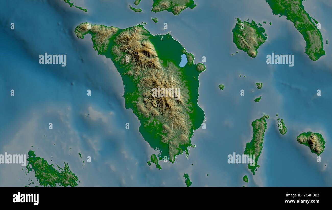 Oriental Mindoro, province of Philippines. Colored shader data with ...