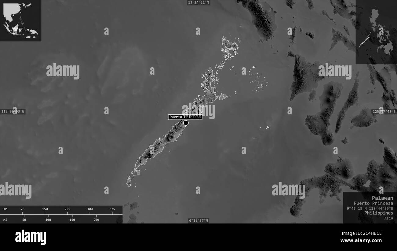 Palawan map Black and White Stock Photos & Images - Alamy