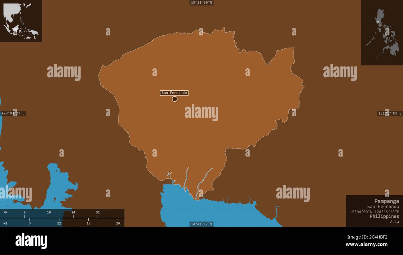 Pampanga outline map hi-res stock photography and images - Alamy